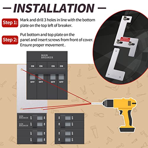 Generator-Interlock Kit for Siemens Murray - 150 or 200 amp Panels, 1-1/4β Spacing Between Main Breaker & Generator Circuit Breaker, Professional Interlock Kit for ITE, Gould, Thomas, Betts, Siemens