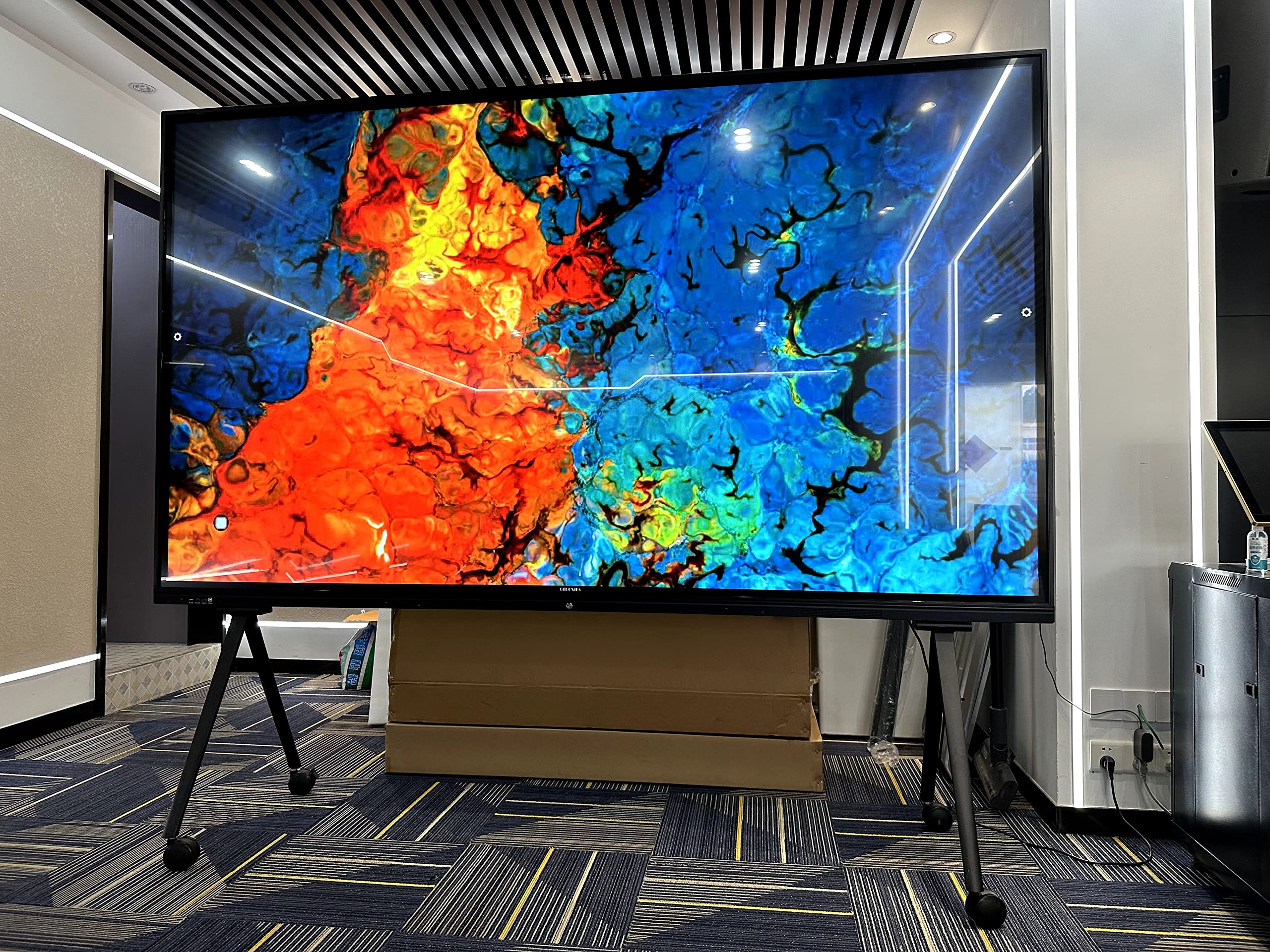 GTUOXIES 98 Inch LED UHD 4K TV; TS98TD with Stand, Wall Mount, Table Base, 24/7 Use, for Heavy Duty Operation and Display Across A Wide Range of Commercial Facilities