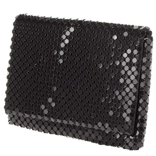 Sparkly Metal Mesh Fabric Chainmail Jewelry Making Metal Mesh Fabric DIY Make a Bra Cape and Pants (Black)