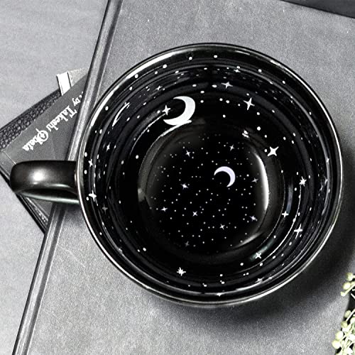 Rogue + Wolf Midnight Coffee Large Witch Mug in Gift Box Halloween Decor Spooky Gifts Ghost Fall Mugs for Men Women Goth Acotar Witchy Novelty Porcelain Tea Cup Gothic Witchcraft - 17.6oz 500ml