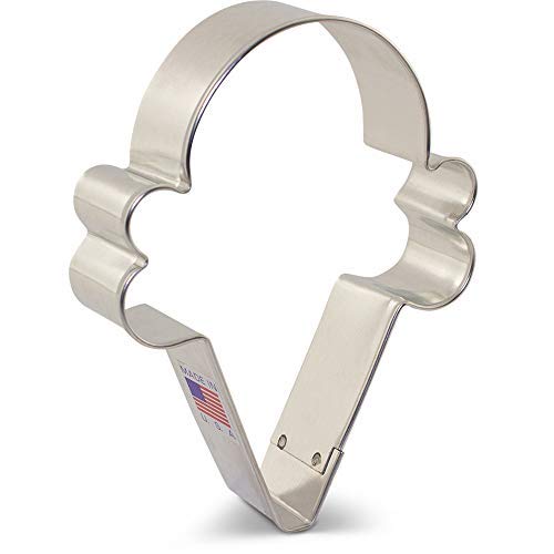 Ice Cream Cone Cookie Cutter, 4" Made in USA by Ann Clark