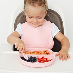 JuLe Self Feeding Baby Spoon Set (NEW Pre-Stage 1 + Stage 1) Silicon, Infant, Toddler, Weaning (Pink Camo, Set of 4)