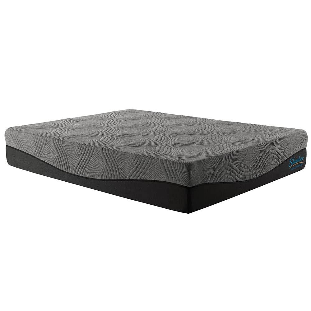 Slumber Solutions Active 14-inch Charcoal Memory Foam Mattress Cooling, Mattress in a Box California King