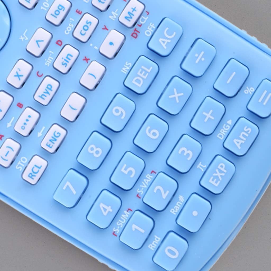 Dft Engineering Scientific Calculator, Suitable for School and Business Study Accessoires Supplies Calculator Scientific Citizen, Blue