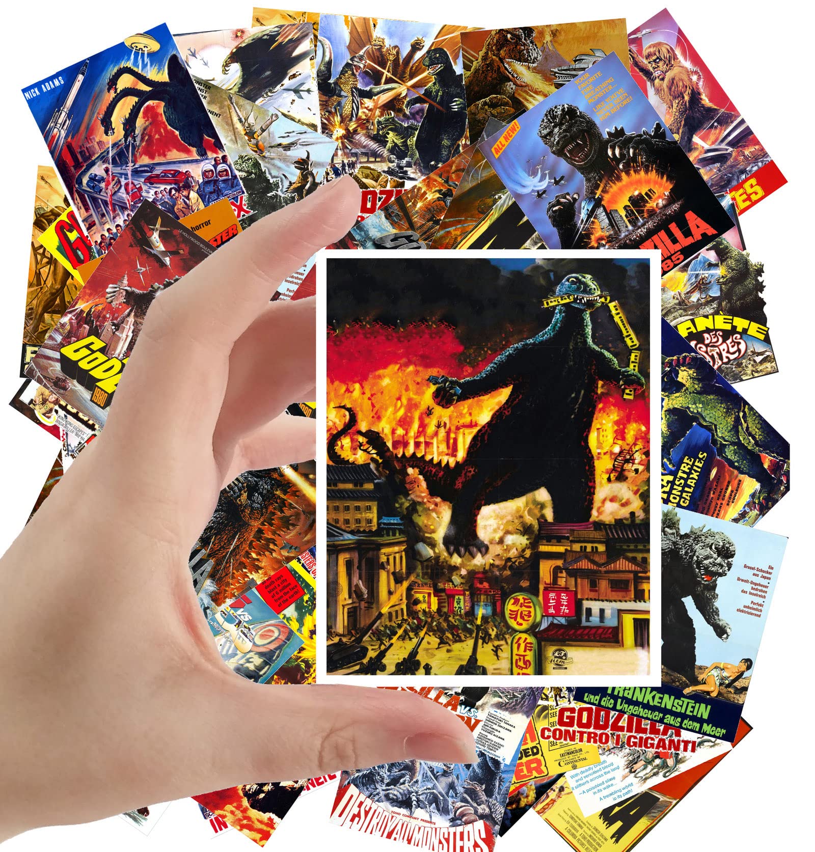 Large Stickers (24 pcs 2.5"x3.5") KIODAI Kaiju Vintage Japan Movies Posters