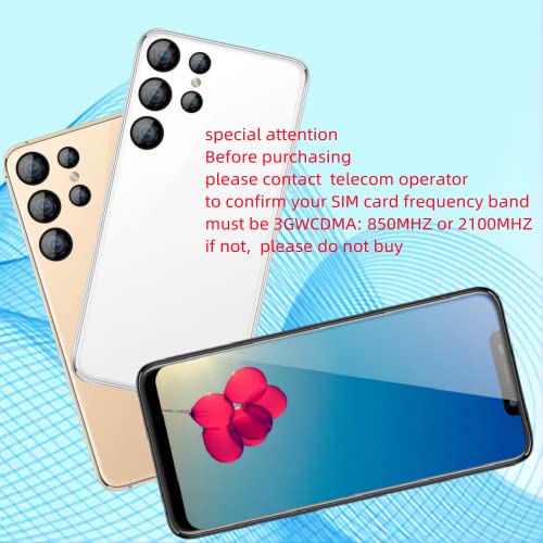 zsddzzy 6.52 inch Screen,Y200,Android Smartphone ,Dual SIM Card,1GB RAM 16GB ROM,Only Supports Dual SIM Card Frequency Band of 3GWCDMA :850/2100MHZ,Unlocked Cell Phone(White)