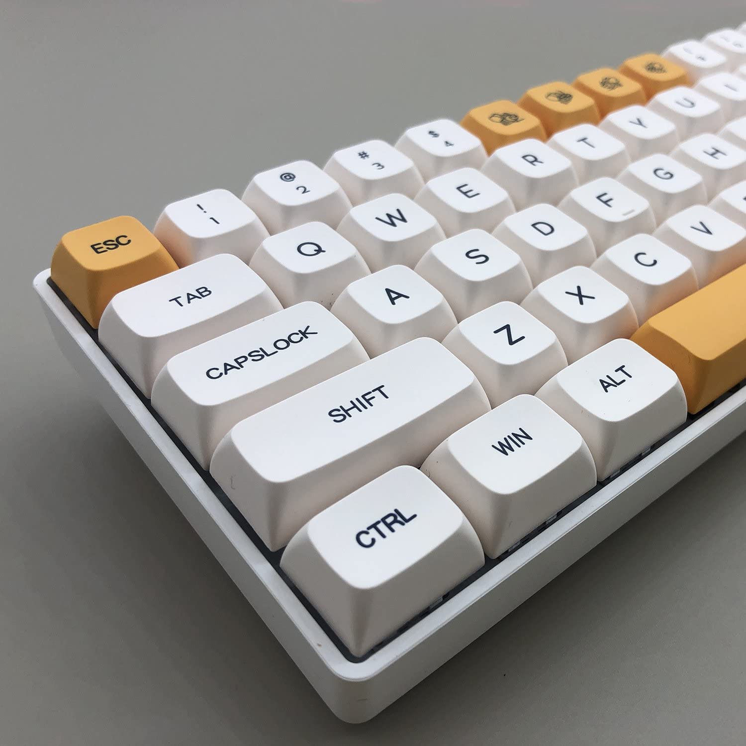 Jteyult PBT Milk Keycap XDA Highly Russian Keycap for Gaming Mechanical Keyboard for Cherry MX Switch