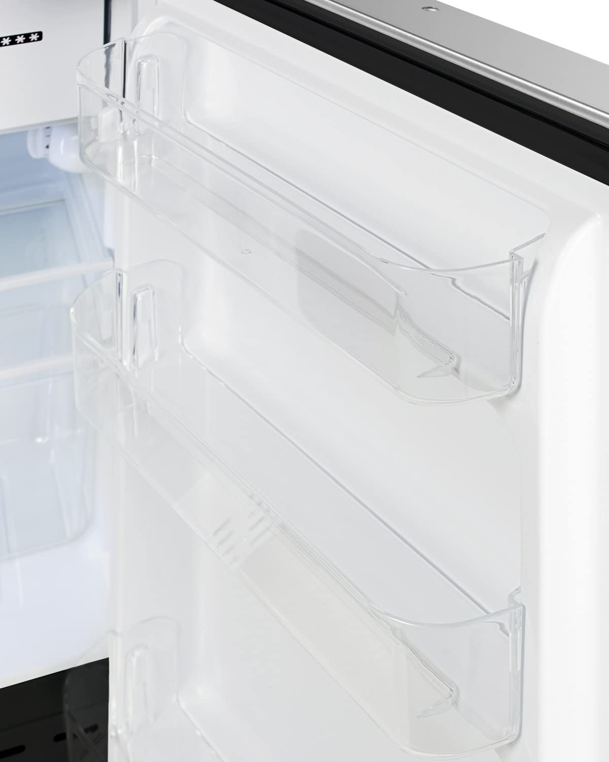 Summit Appliance ALRF49BCSS 20" Wide Built-in Refrigerator-Freezer, ADA Compliant, Adjustable Shelves, 2.68 cu.ft Capacity, Manual Defrost, Adjustable Thermostat, Stainless Steel Door