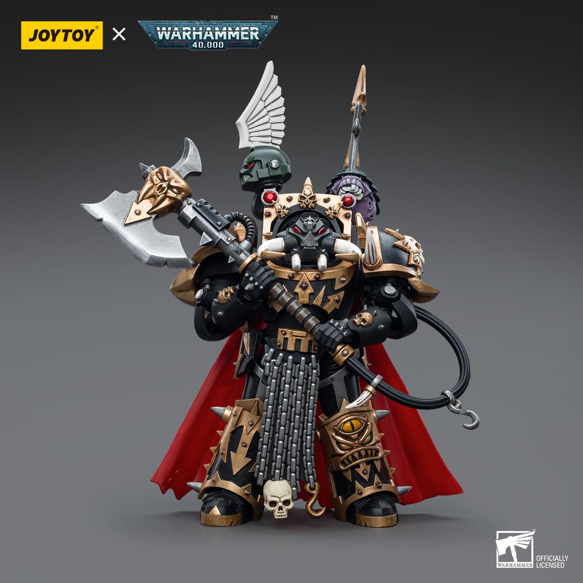 JoyToy Warhammer 40K 1/18 Action Figure Chaos Space Marines Crimson Slaughter Brother Karvult and Brother Maganar Military Collections Model Pack