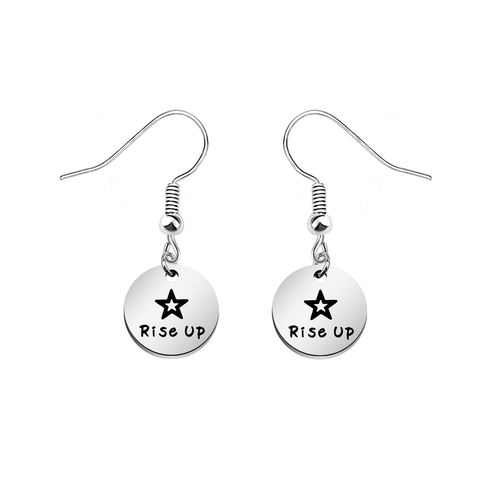 FOTAP Rise Up Earrings Hamilton Musical Jewelry Hamilton Star Earrings Broadway Lover Gift (Rise Up Earing)