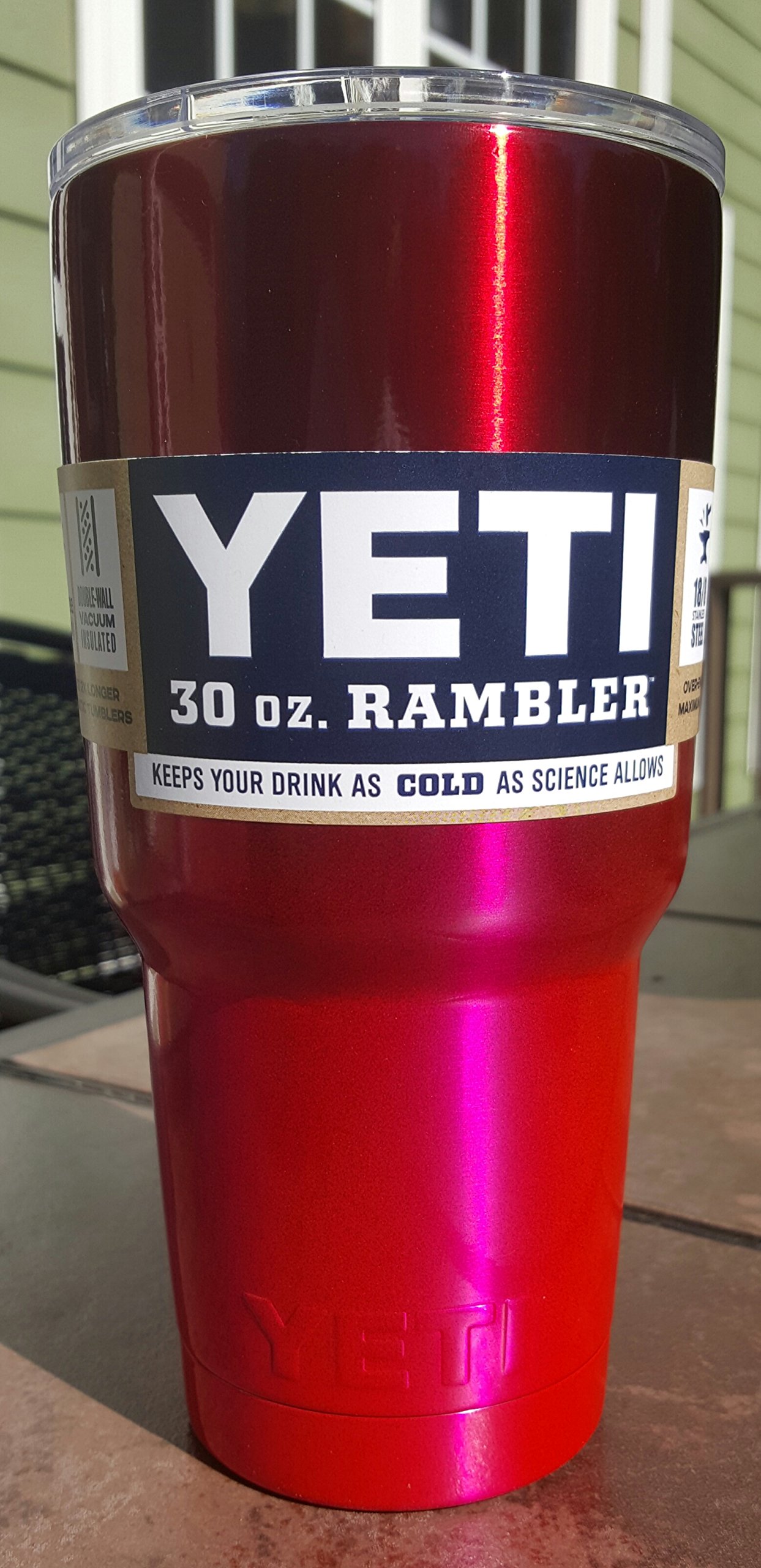 YETI Rambler Tumbler, Stainless Steel, with Lid, Be My Valentine (Red/Raspberry Pink Fusion) (30 Ounce)