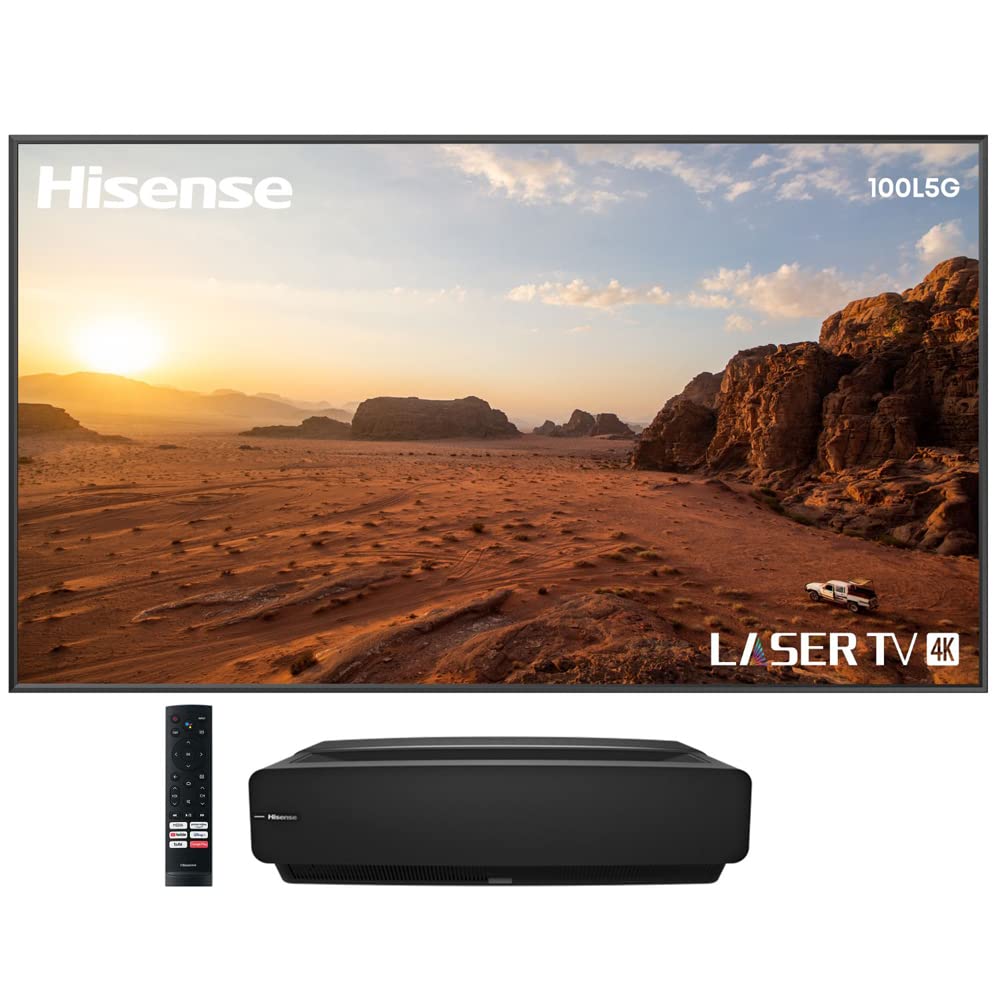 Hisense 100L5G-CINE100A 100" 4K Ultra-Short-Throw Laser TV & 100'' ALR Cinema Screen Cord Cutting Bundle with DIRECTV Stream Device Quad-Core 4K Android TV Wireless Streaming Media Player