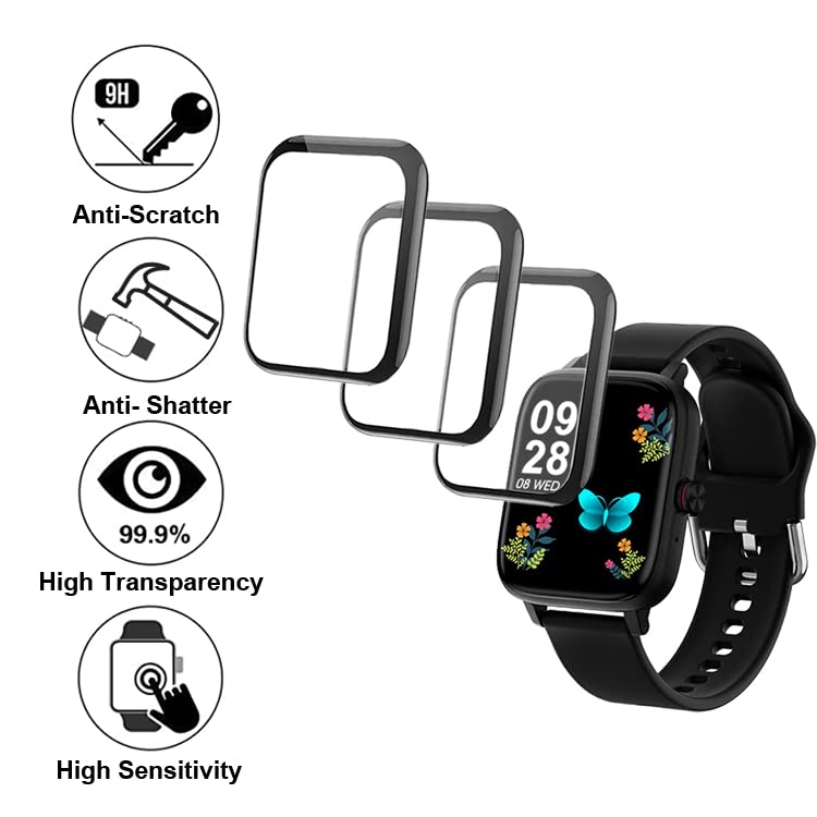 smaate 3D Screen Protector for i13, Compatible with Luoba i13 1.69β and TOZDTO BOFIDAR KAKTIN I13 1.7β Smartwatch, 3-Pack