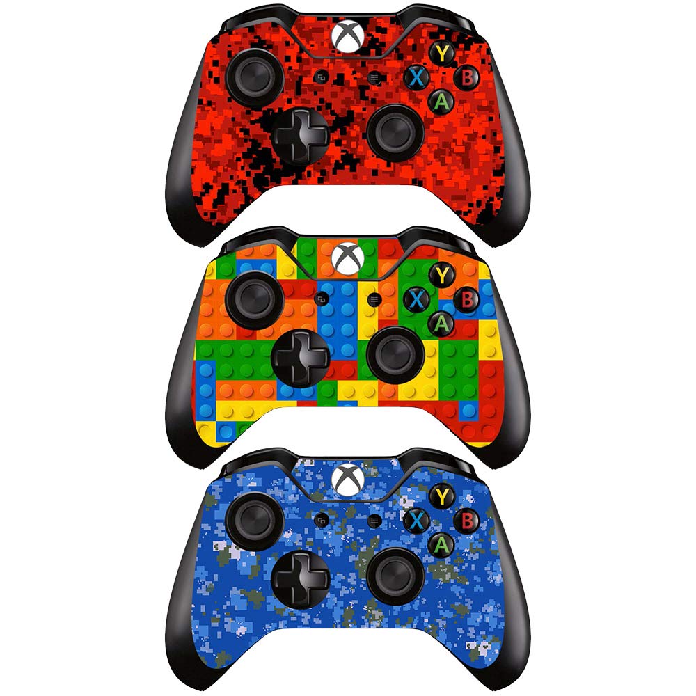 FOTTCZ [3PCS] Vinyl Skin for Xbox One Controller Cover Decal Sticker - 3pcs. Mix Style C