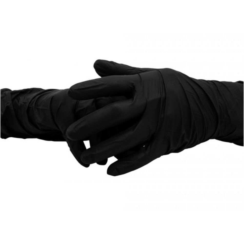 DISPOSABULL Medium Powder-Free Disposable Vinyl & Nitrile Blended Gloves, Box of 100