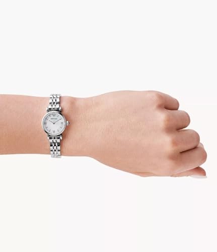 Emporio Armani Women's Silver Tone Stainless Steel Bracelet Watch (Model: AR1763)