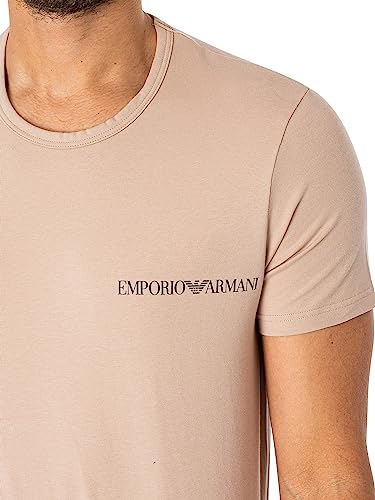 Emporio Armani Men's Core Logoband 2 Pack T-Shirt, Rope/Marine