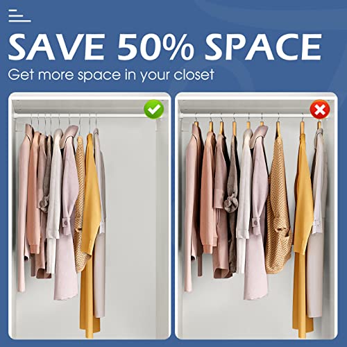 SLEEPING LAMB Metal Hangers 100 Pack Clothes Hangers - Coat Hangers for Closet-16.4 inch Stainless Steel Heavy Duty Hangers for Suits, Shirts, Pants