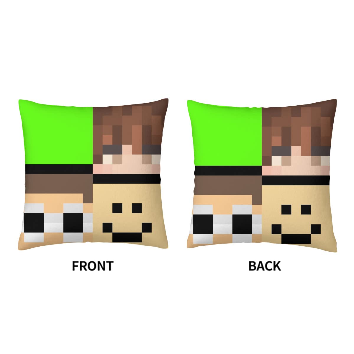 Dream, Karl, George, Quackity Dream SMP Skins DSMP Velvet Throw Pillow Covers Sofa Pillowcase Car Square Throw Pillowcases Home Decoration Game 18in*18in