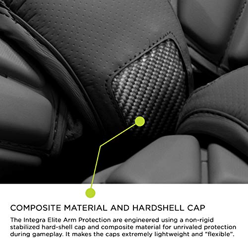 Epoch Integra Elite Lacrosse Arm Pads with 2-Step Multi-Density Foam, Medium, White