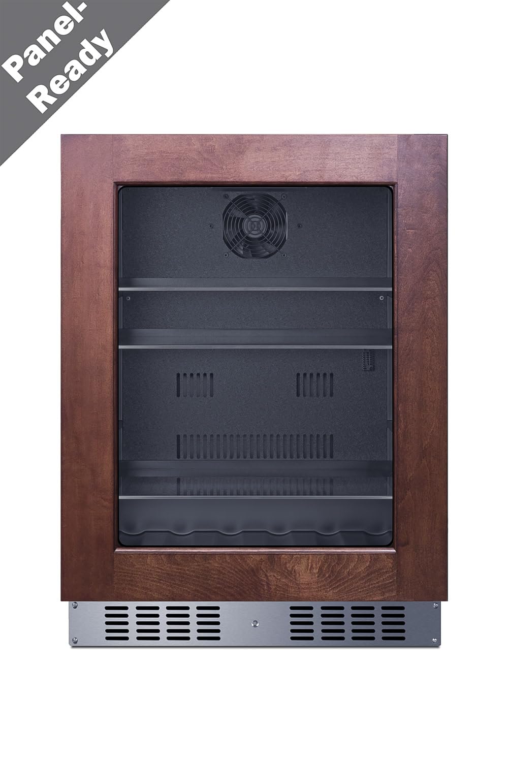 Summit Appliance AL57GPNR Commercial 24" Wide 5.0 Cu.Ft. Built-in Undercounter ADA Compliant Beverage Center with Panel-ready Glass Door, Black Cabinet, Factory Installed Lock and Digital Controls