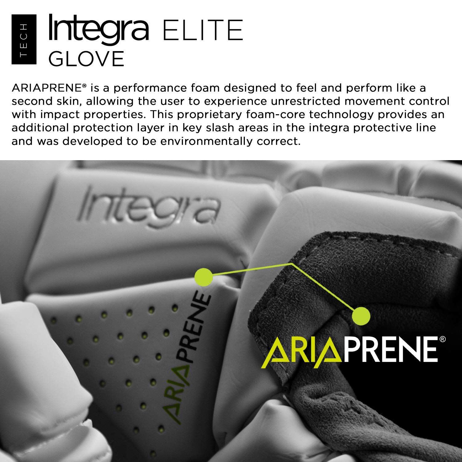 Epoch Integra Elite Lacrosse Gloves with Tri-Layer Dual-Density Foam and Adjustable Wrist, 12", Medium, Black