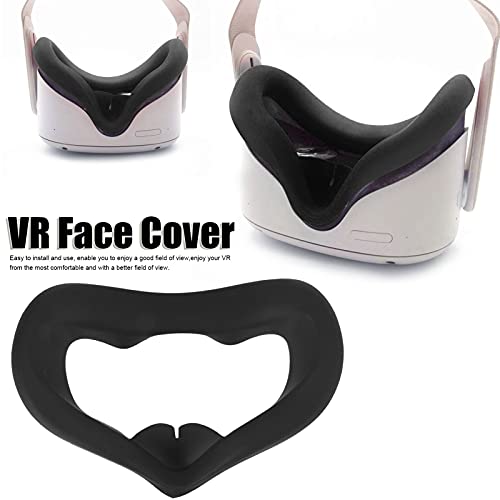 Face Pad Cushion, Practical Silicone VR Silicone Interfacial Cover VR for VR Gaming Headset(Black)
