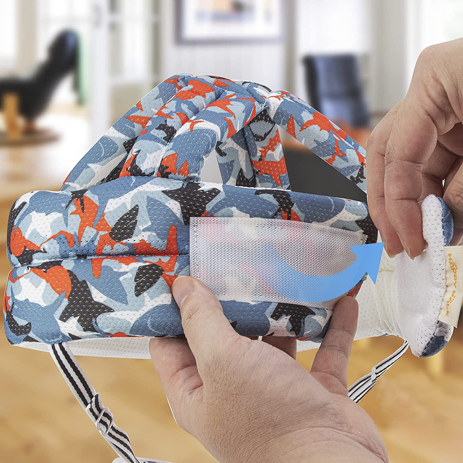 GREUS Baby Toddlers Safety Helmet for Crawling Walking, Adjustable Baby Anti Fall Head Guard No Bumps Hat Infant Walkers Cushioned Head Protector Protective Headgear Bumper Bonnet