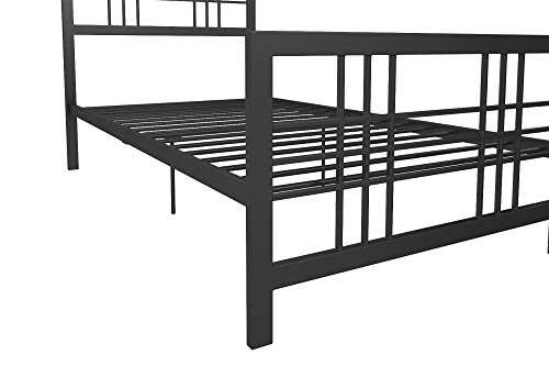 DHP Arcadia Metal, Twin Size Frame, Adjustable Storage, Black Bed