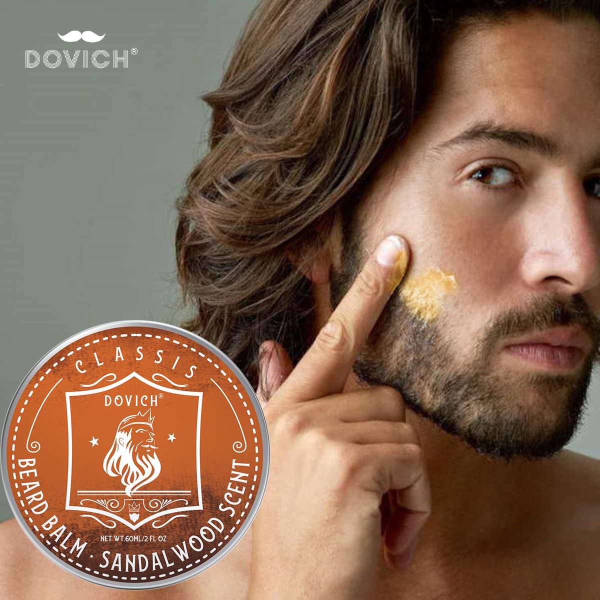 DOVICH Beard Balm, Beard Mustache Maintenance Care, Beard Gift For Men (1 PACK)