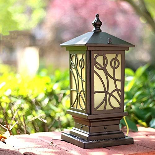 GPPZM Solar Lights, Column Headlights Outdoor Garden Lights Home Waterproof European Style