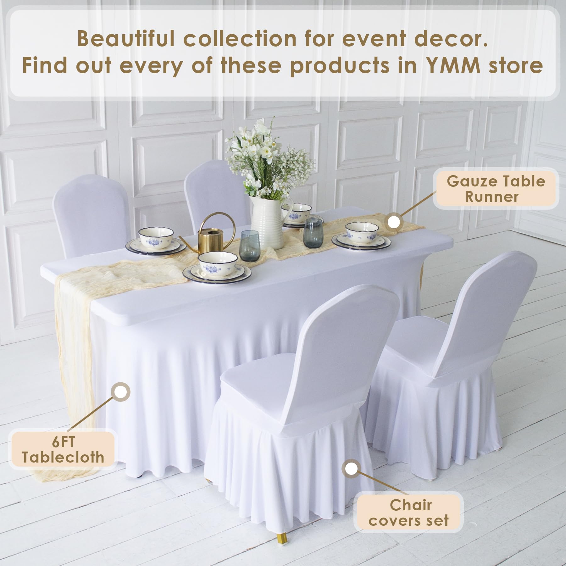 Gauze Table Runner 142 in Long 12 ft Bulk Ivory Nude Cheesecloth Table Runner - Table Cloth for Wedding Decor, Rustic Table Runner Boho Chick Rustic Wedding Table Decor - Long Table Runner for Wedding