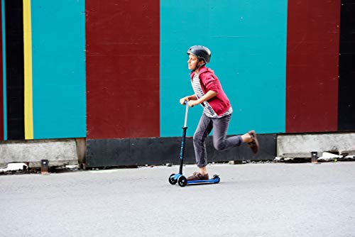 Micro Kickboard - Maxi Original 3-Wheeled, Lean-to-Steer, Swiss-Designed Micro Scooter for Kids, Ages 5-12 (Blue)
