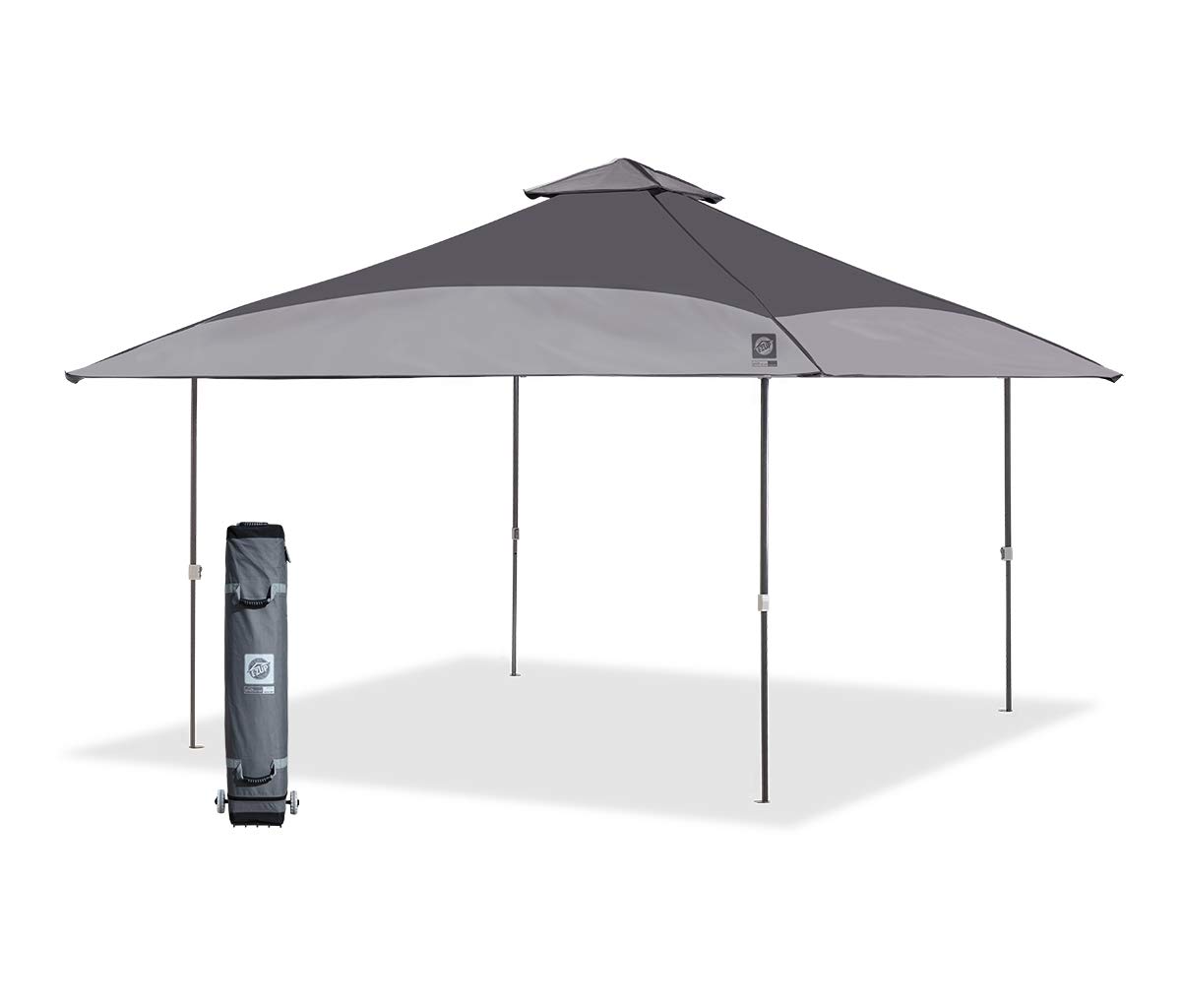 E-Z UP Spectator Instant Shelter Canopy, 13' x 13' with 169 sq ft of Shade, Vented Roof, Gray Dual Tone