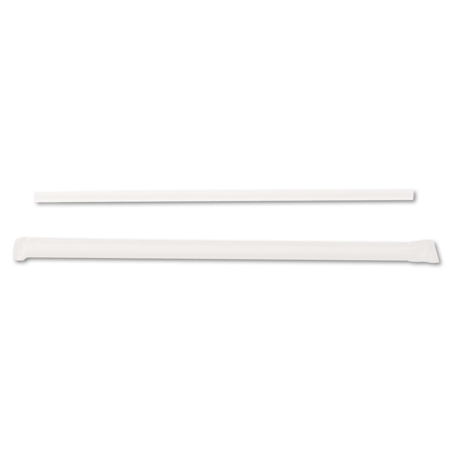 Dixie JW74 Jumbo Straws, 7 3/4-Inch, Plastic, Translucent, 500/Box