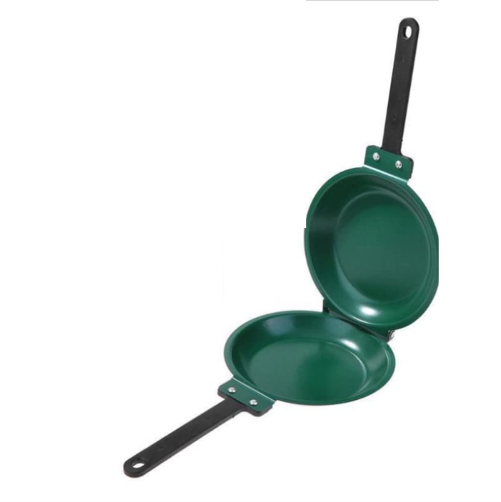 DHTDVD Double Sided Frying Pan Green Nonstick Stir Frying Pan with Ceramic Coating Pancake Maker Cake Maker Home