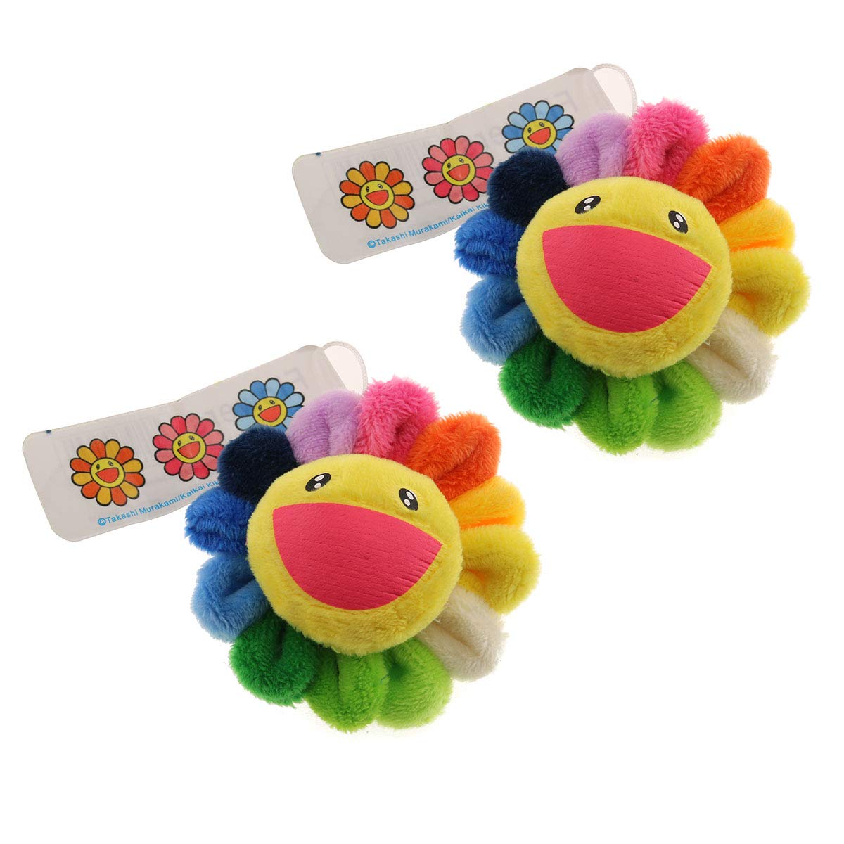 E-outstanding Sunflowers Brooch Pin Cute Smile Face Plush Cartoon Pendant Decoration, Colorful