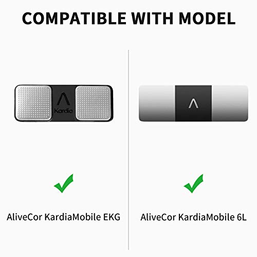 YINKE Case for AliveCor Kardia Mobile Heart Monitor EKG/Wireless 6-Lead EKG, Travel Case Protective Cover Storage Bag (Black)