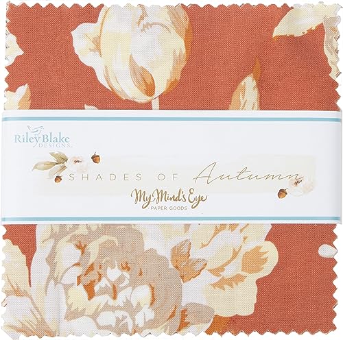 Shades of Autumn Riley Blake 5-inch Stacker, 42 Precut Fabric Quilt Squares by My Mind's Eye