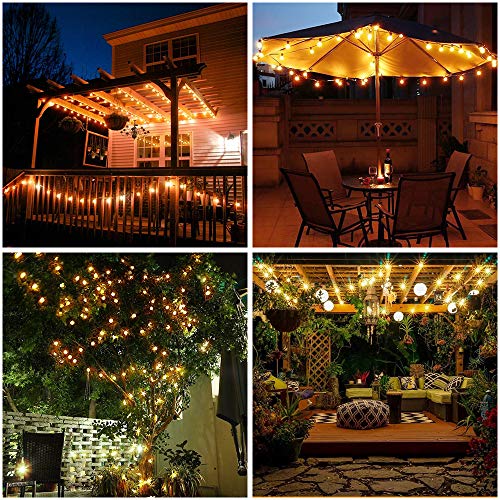 Metaku Globe Fairy Lights Battery Operated 33ft 80LED String Lights with Remote Waterproof Indoor Outdoor Hanging Decorative Christmas Lights for Home Party Patio Garden Wedding