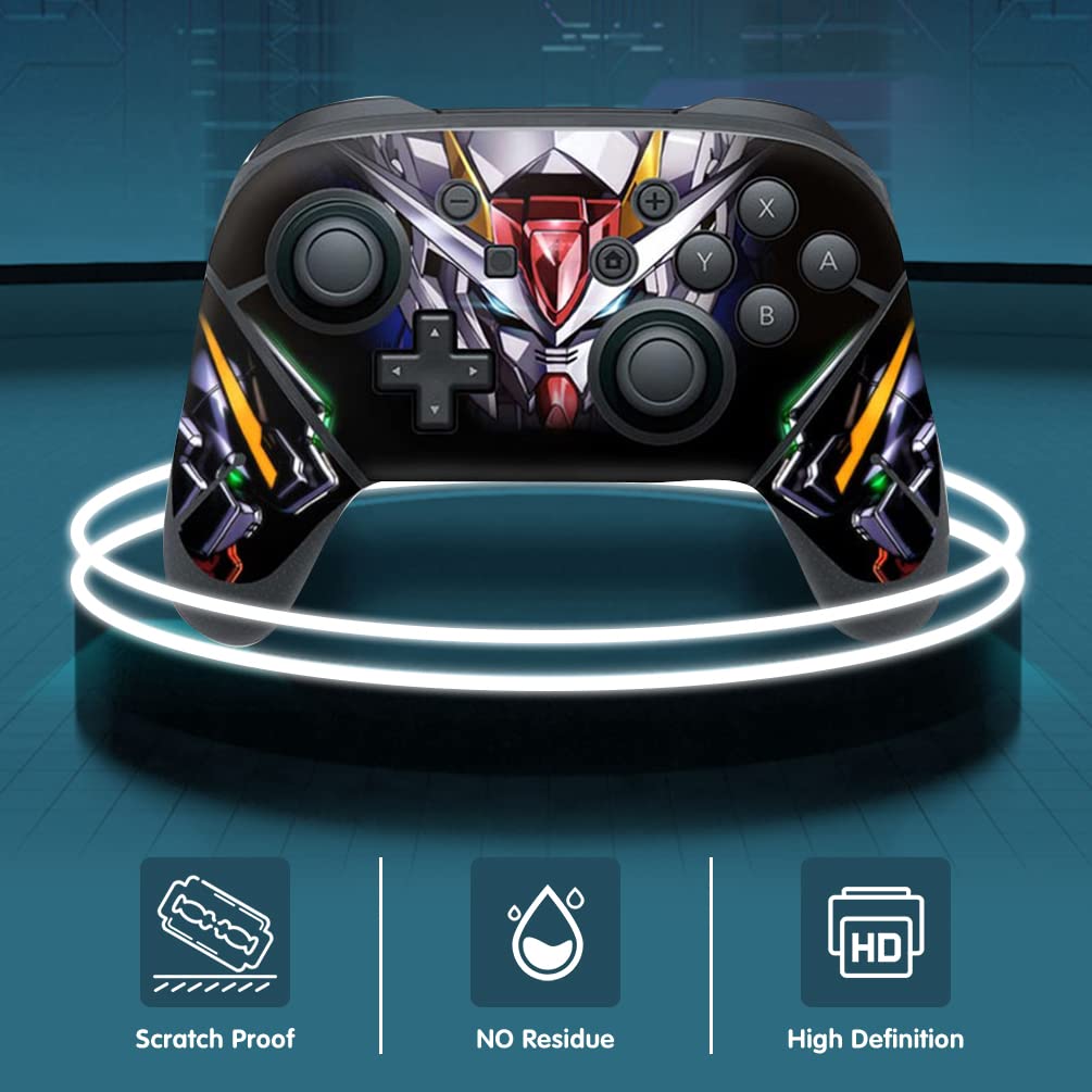 GilGames Decals for Nintendo Switch Pro Controller, Vinyl Skin Stickers Cover Protector Wrap Perfect Cutting Protective Faceplate, Air Grooves Permeable Easy to Apply and Remove