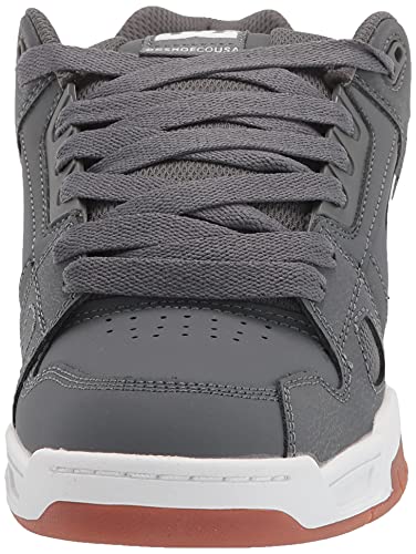 DC Men's Stag Low Top Skate Shoe, Grey/Gum, 10.5