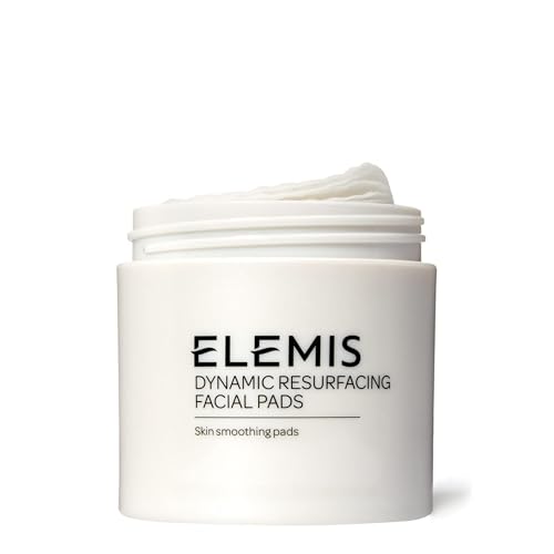 ELEMIS Dynamic Resurfacing Facial Pads, 60 Count â Gentle Skin Smoothing Pads with Tri-Enzyme Technology, Probiotic Ferment & Lactic Acid, Exfoliating Pads for Dull, Dry, Flaky Skin & Uneven Texture