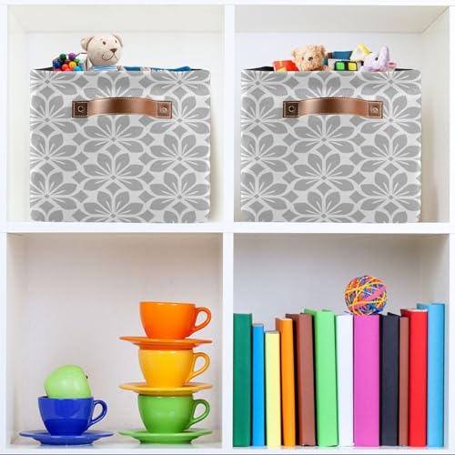 Floral Storage Basket Bins Foldable Decorative Storage Box Laundry Hamper Baskte Storage for Pet Books Clothes Makeup Nursery Closet Office,1 pcs