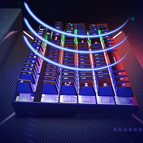 Wired Gaming Keyboard,RGB Backlit USB Gaming Keyboard,104 Keys Ergonomic Computer Keyboard,QWERTY Layout,for Home/Office/Laptop/Work/Gaming(Black)