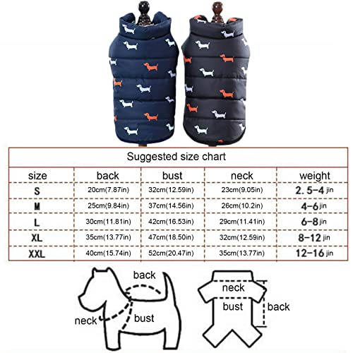Pet Clothes for Small Dogs Male Designer Look Dog Clothes Cotton Vest Fall and Winter Warm British Cotton Teddy Warm Down Jacket Pet Coat