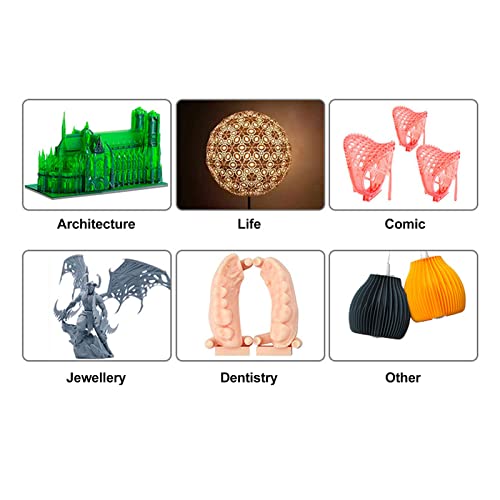 Photopolymer Resin, 500g LCD DLP High Toughness 3D Printer Resin UV Curing for Model(Black)