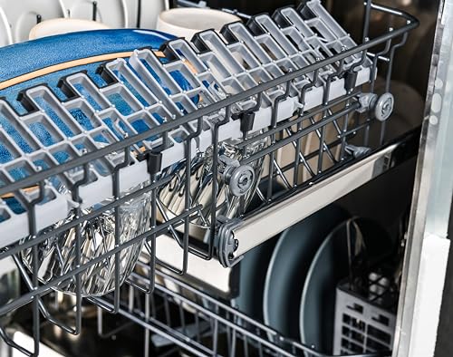 Kenmore 24" Built-In Stainless Steel Tub Dishwasher with EasyFlex 3rd Rack, SmartWash, UltraWash Plus, TurboDry, and MoreSpace Adjustable Rack, Energy Star Certified, White