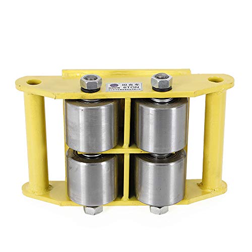 Heavy Duty Machine Dolly Skate Machinery Roller Mover Cargo Trolley 6 Ton 13200lb, w/Steel Rollers Cap 360 Degree Rotation (Yellow)