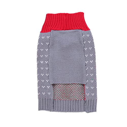 Ornaous Cute Dog Cat Ugly Christmas Sweater, Pet Xmas Elf Knitted Sweater Warm Clothes for Holiday (XXL Size)